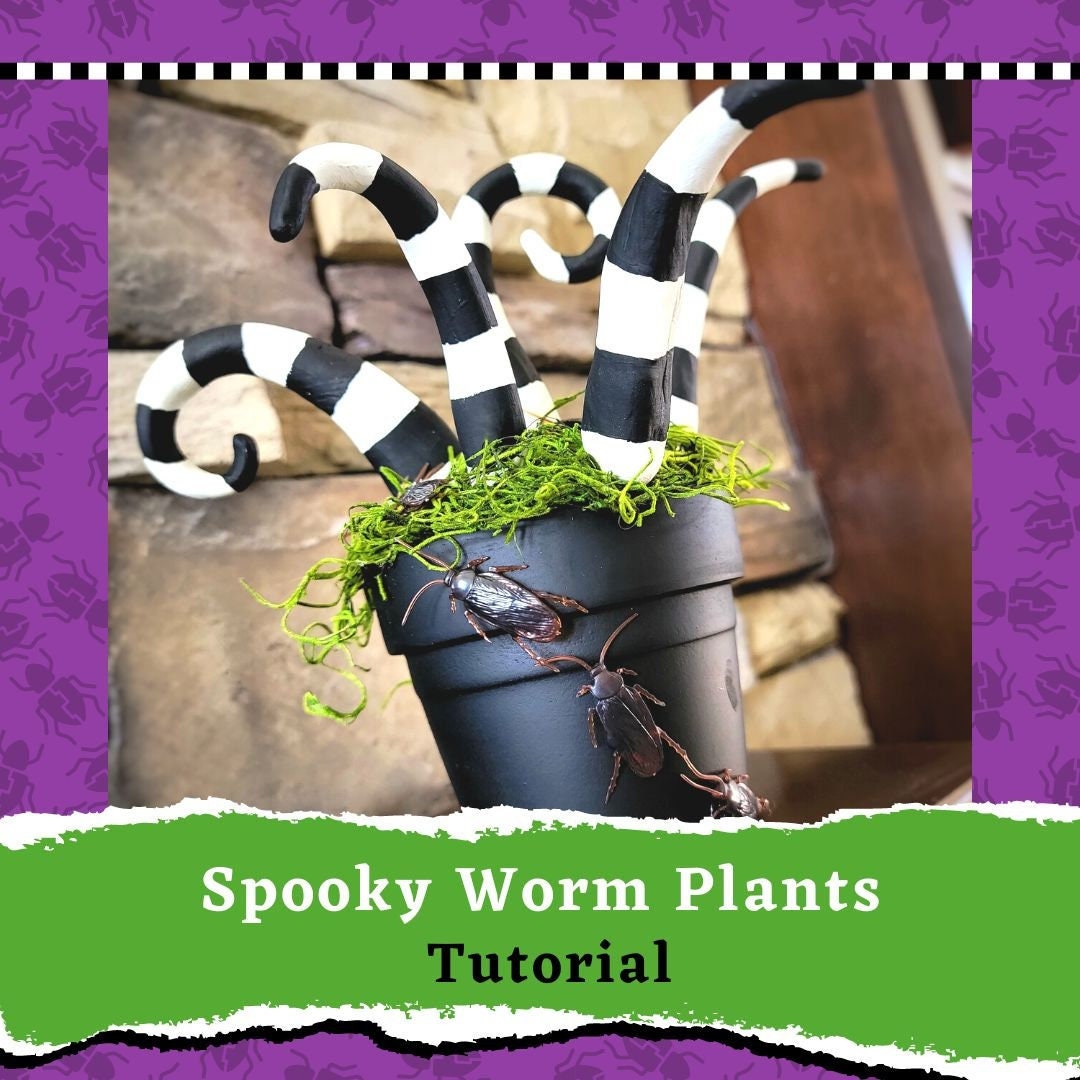 Spooky Worm Plants DIY Tutorial: Halloween Craft (digital Download) - Etsy
