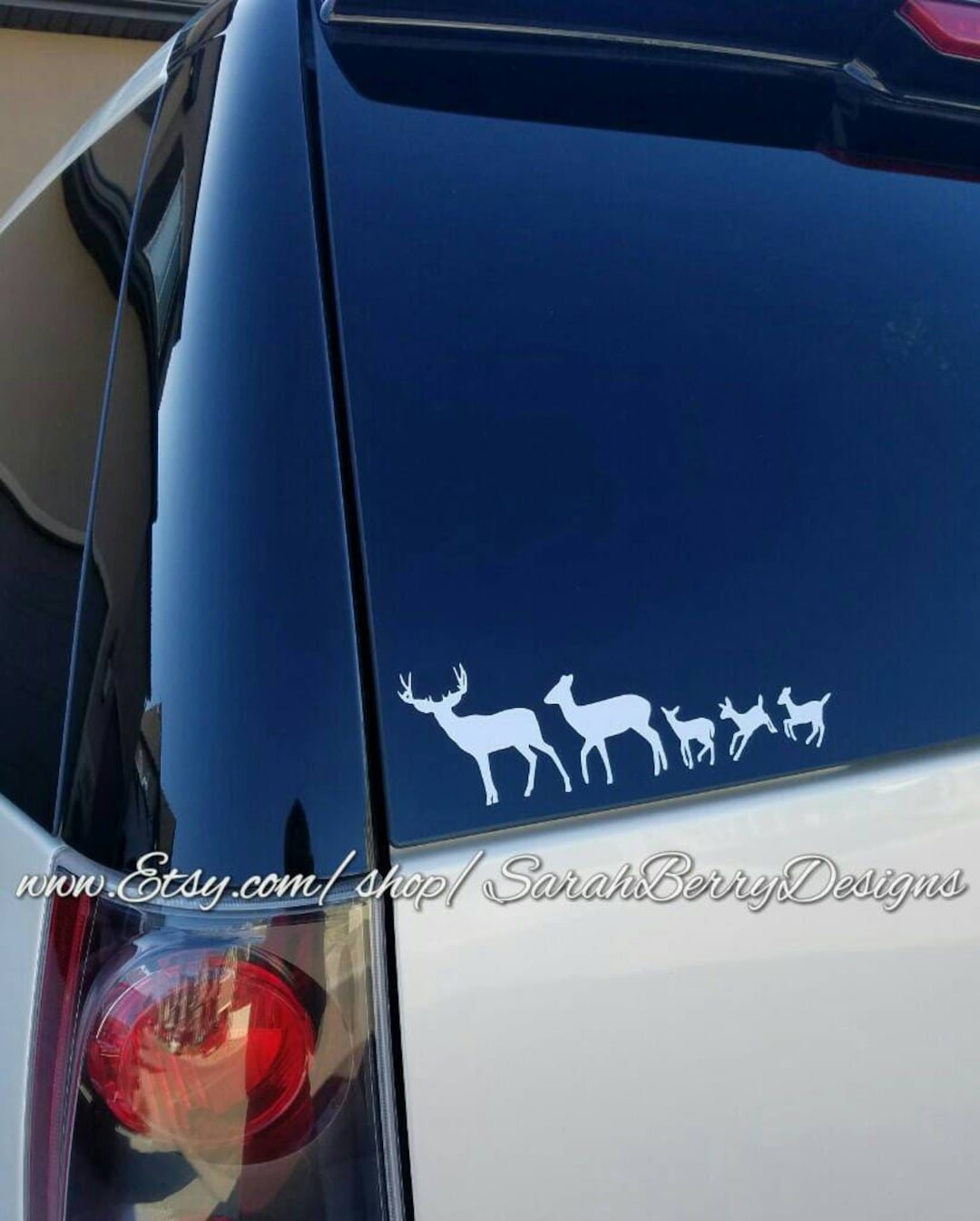 Deer Family Car Decal: Caboose Critters Vinyl Window Sticker - Hunting ...