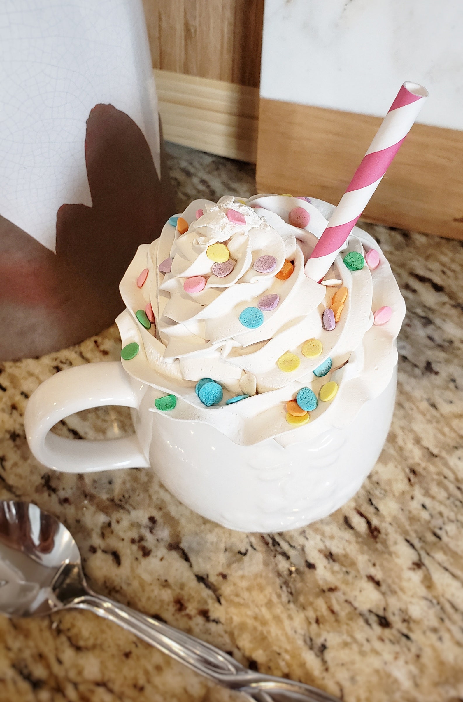 Faux Whipped Cream Mug Toppers DIY Video Tutorial Winter Crafts Holiday ...