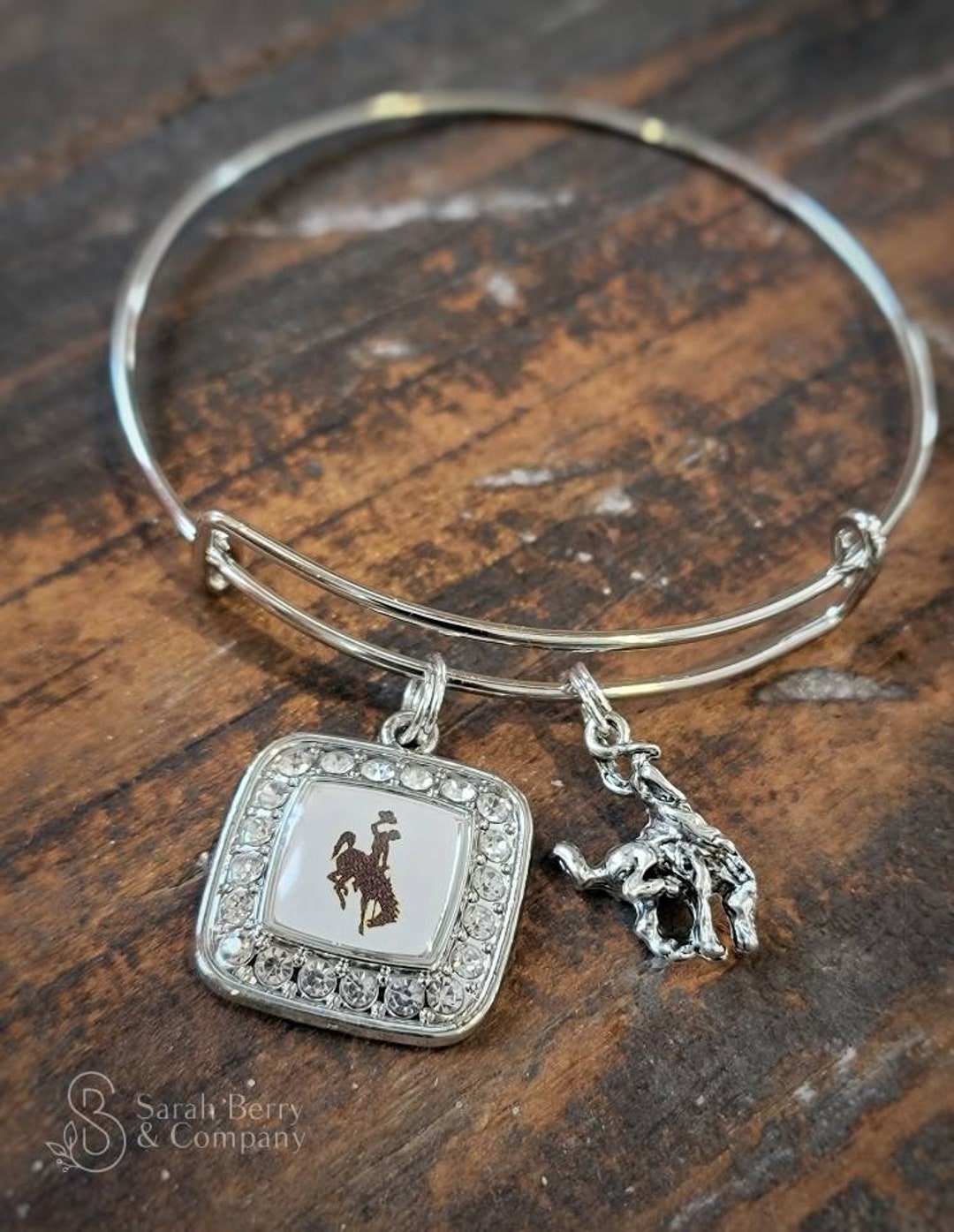 Wyoming Cowboys Bucking Horse Bangle - UW - Steamboat - 307 - UW Alum ...