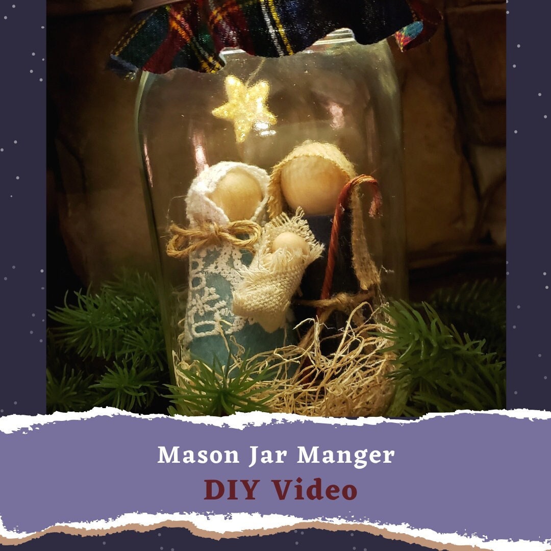 Mason Jar Manger Instant Download Christmas DIY Sarah Berry & Company ...
