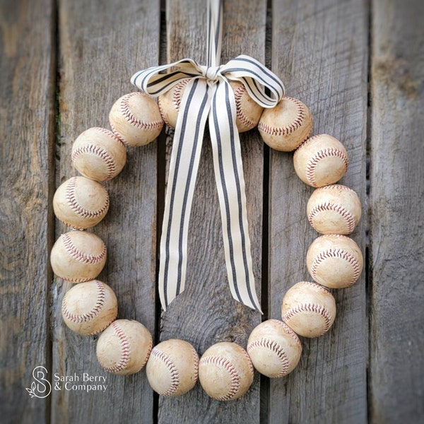 Baseball Wreath - Etsy