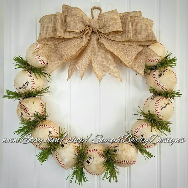 Baseball Wreaths for Front Door - Etsy