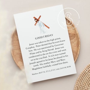 Easter Holy Week Printable Card Set: Religious Easter Decor (digital ...