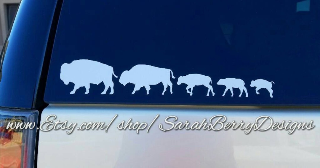 Buffalo Family Window Decal - Family of Bison Window Decals -stick ...