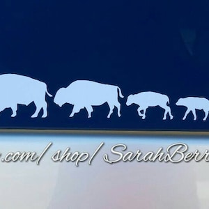 Buffalo Family Window Decal - Family of Bison Window Decals -stick ...