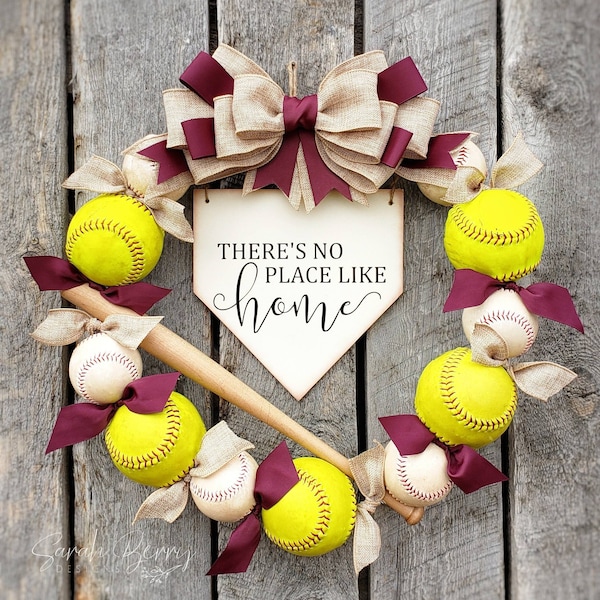 Baseball Wreaths for Front Door - Etsy