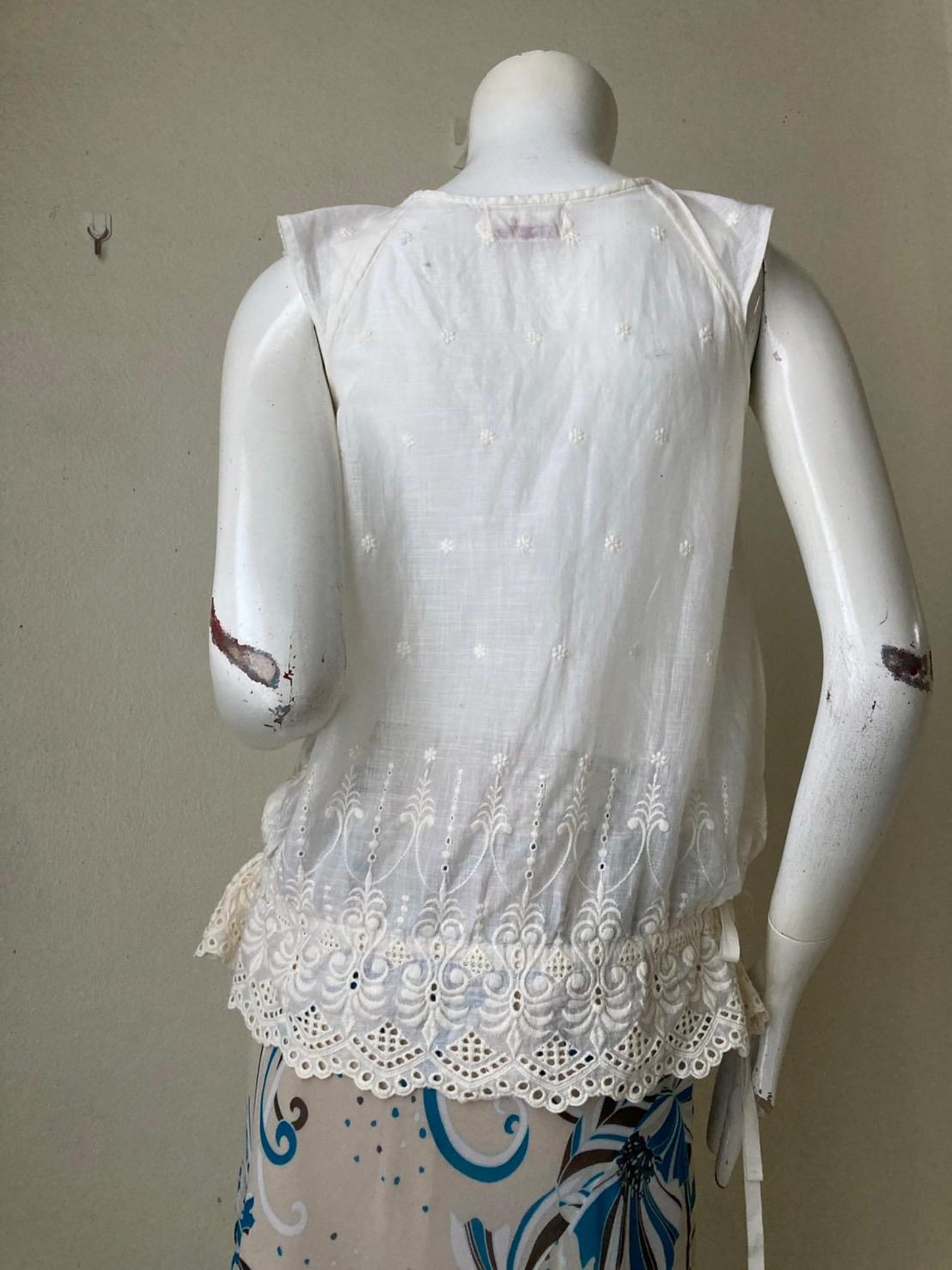 Vintage Edwardian Bodice Cache Corset Handmade Embroideries Old French ...