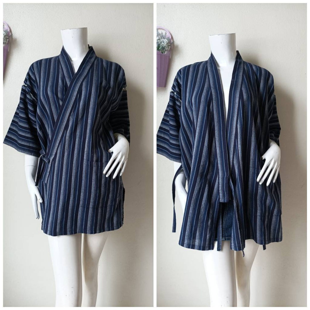 Vintage Japanese Jacket, Cotton Kimono - Etsy