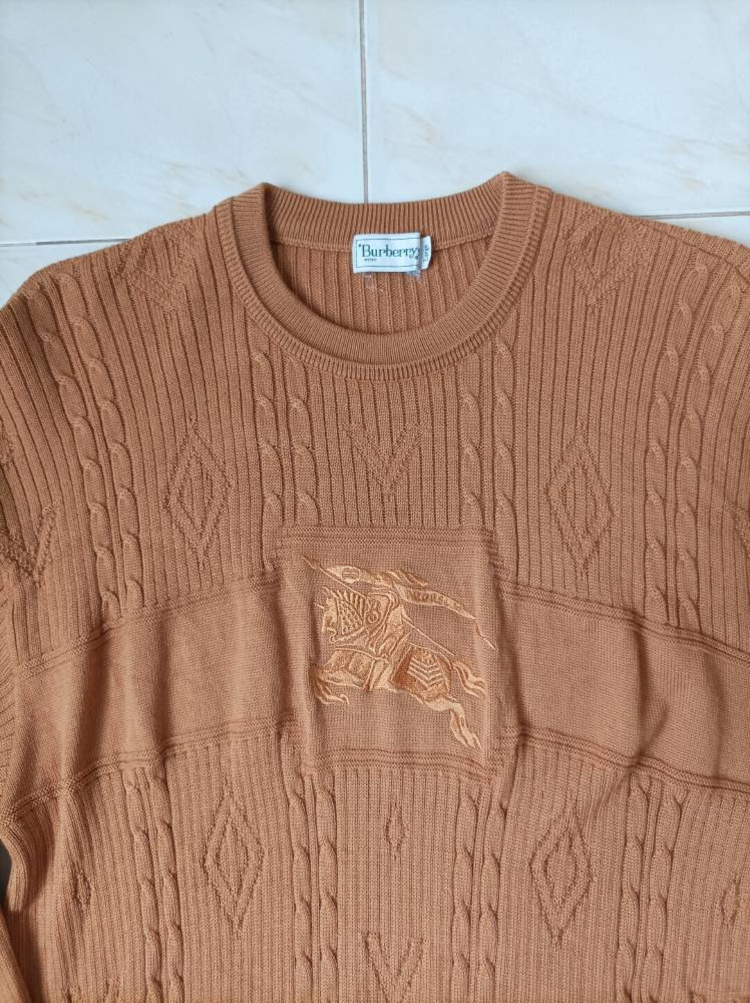 Vintage Burberrys Prorsum Embroidered Classic Big Logo Sweatshirt ...