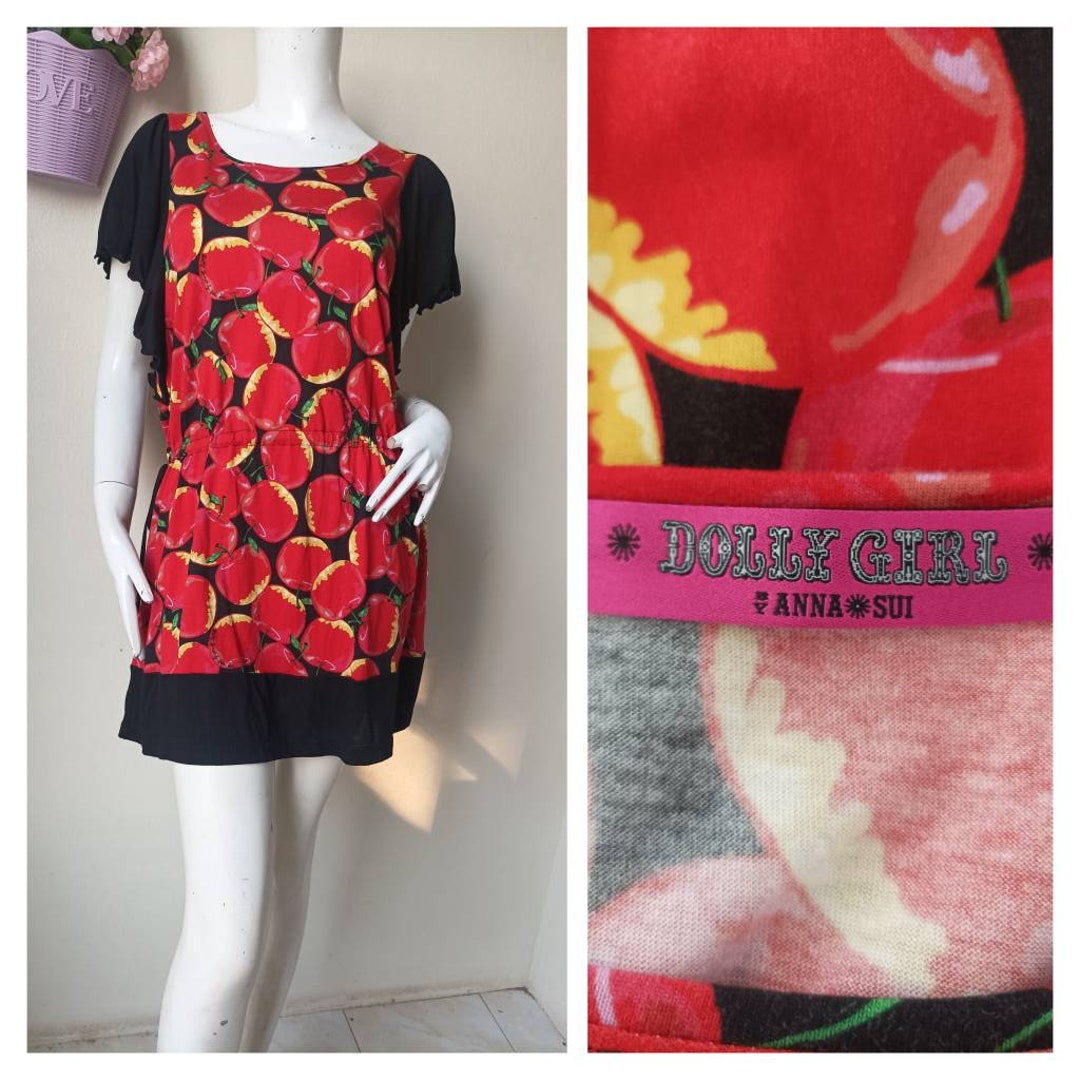 Dolly Girl by Anna Sui Mini Dress. Print Mini Dress Size 2 Will Fit S ...