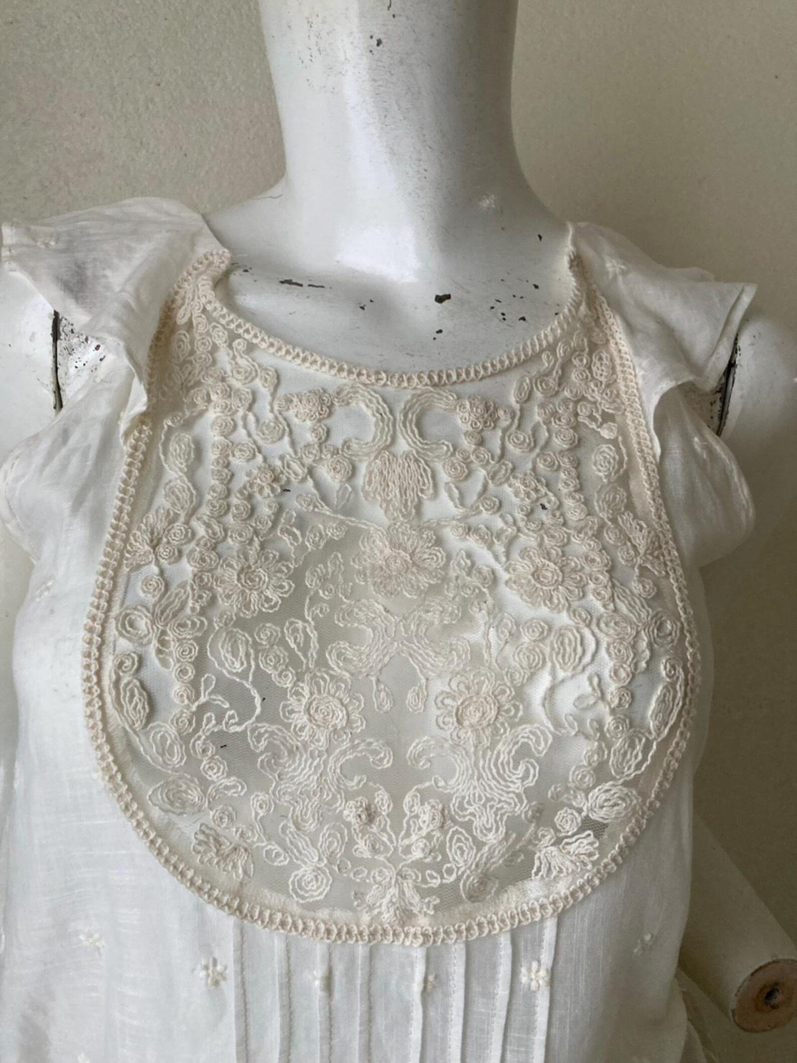 Vintage Edwardian Bodice Cache Corset Handmade Embroideries Old French ...