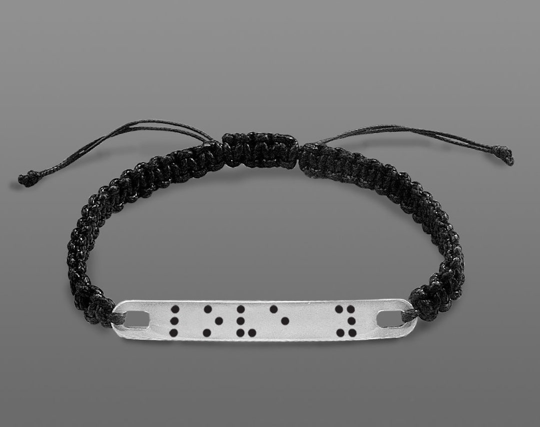Braille Bracelet Men Braille Men Bracelet Braille Jewelry Custom ...