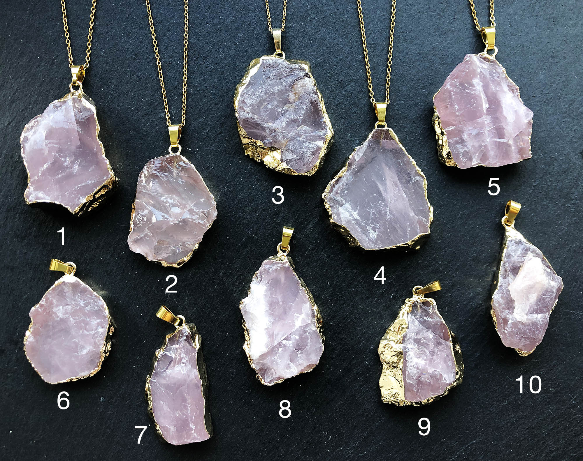 Raw Rose Quartz Necklace Rose Quartz Pendant Rough Rose Quartz - Etsy UK