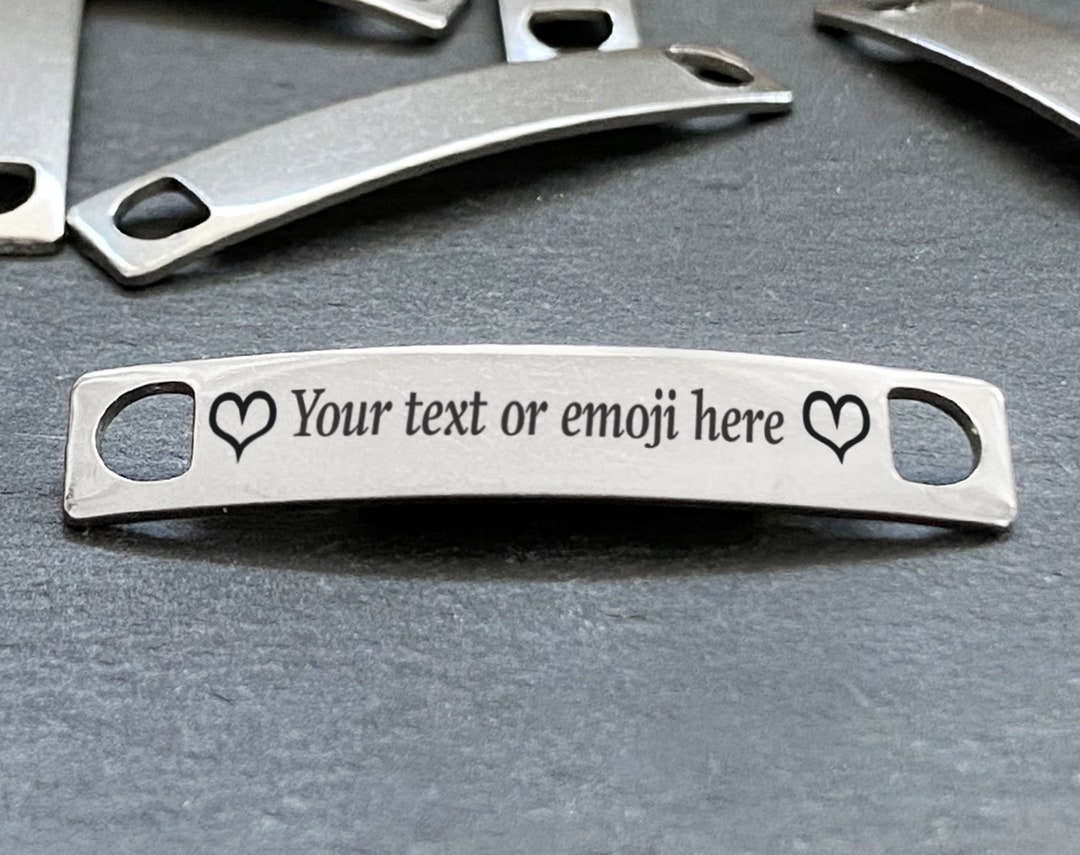 Laser Engraved Links Custom Engrave Stainless Steel Plate Custom Name ...