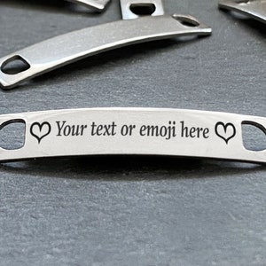 Laser Engraved Links Custom Engrave Stainless Steel Plate Custom Name ...