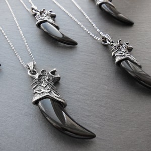 Mens Wolf Necklace Wolf Tooth Necklace Pendant Wolf Head Necklace for ...