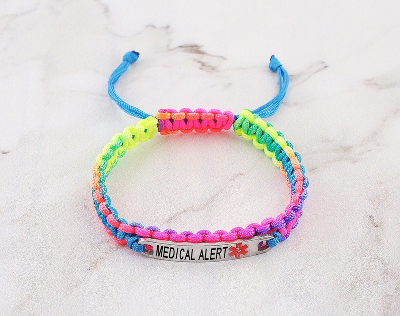 Allergy bracelet for kids Medical id bracelet Kids medical | Etsy