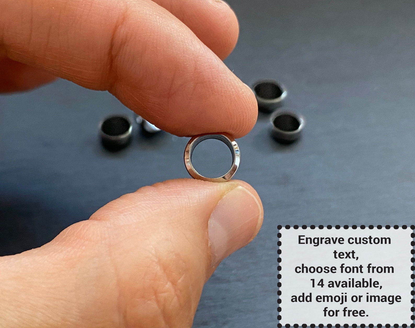 Personalized Engraved Spacer Beads Custom Logo Laser Engrave Logo Tube ...