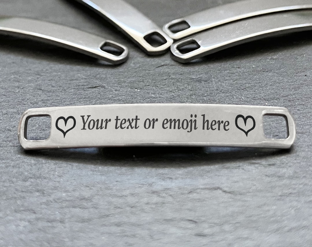 Laser Engraved Links Custom Engrave Stainless Steel Plate Custom Name ...
