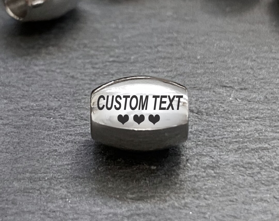 Custom Engraved Beads Custom Laser Engrave Logo Beads Custom Name Beads ...