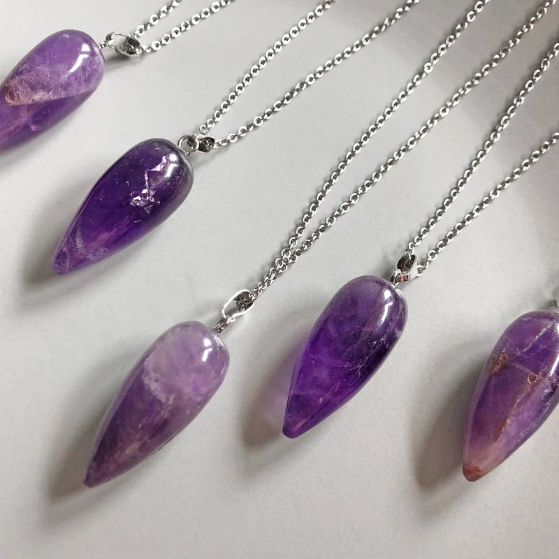 Genuine Amethyst Pendulum - Etsy