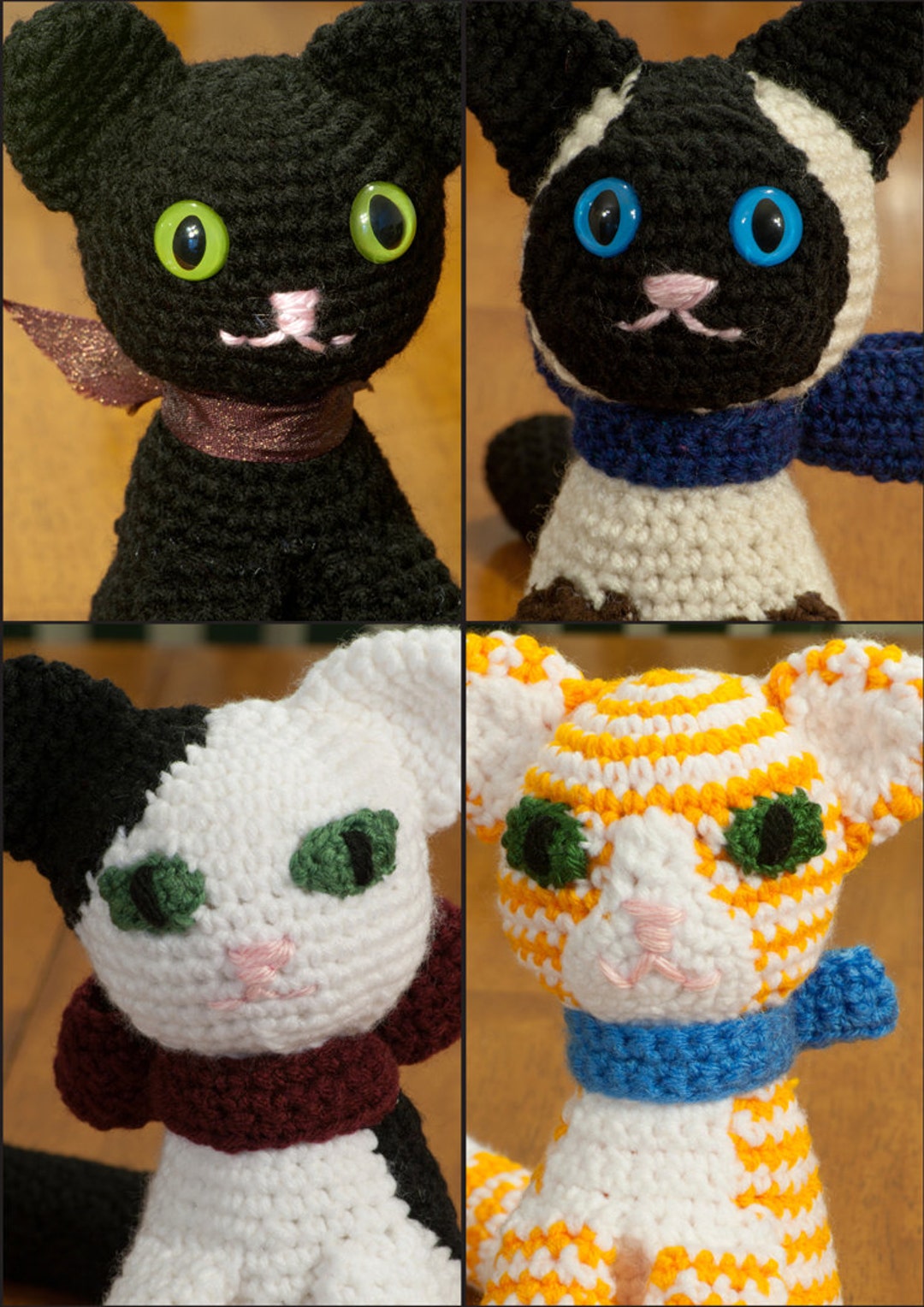 Five Custom Crochet Cat - Patterns - Etsy
