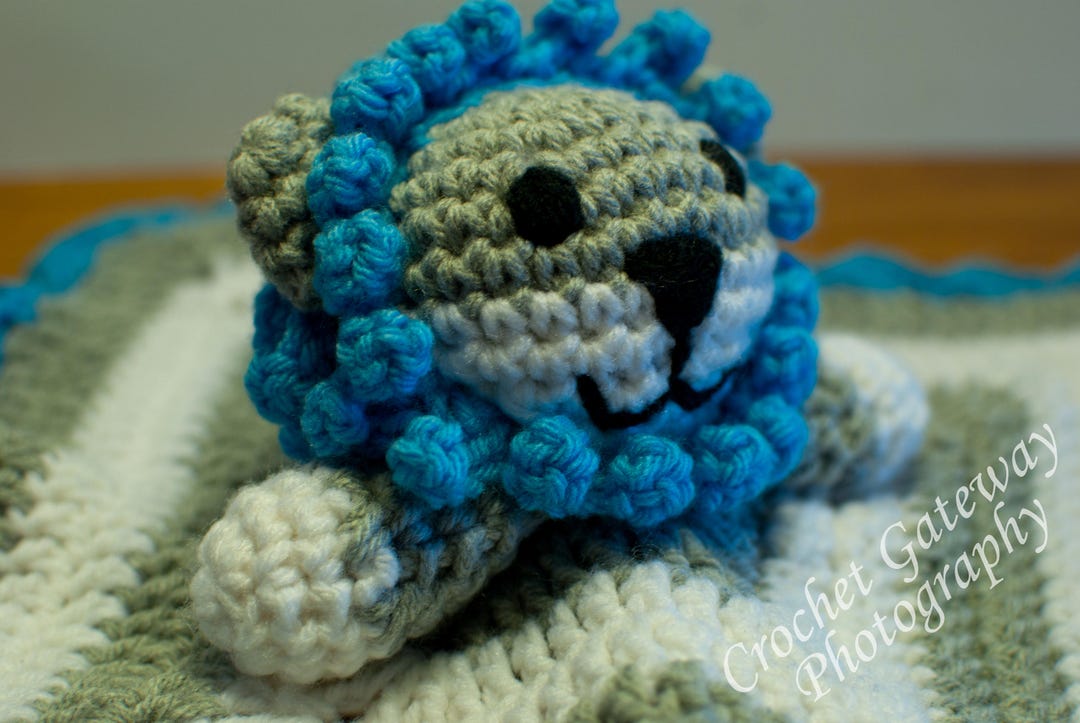 Crochet Lion Lovie Pattern: Baby Blanket (PDF Pattern) - Etsy