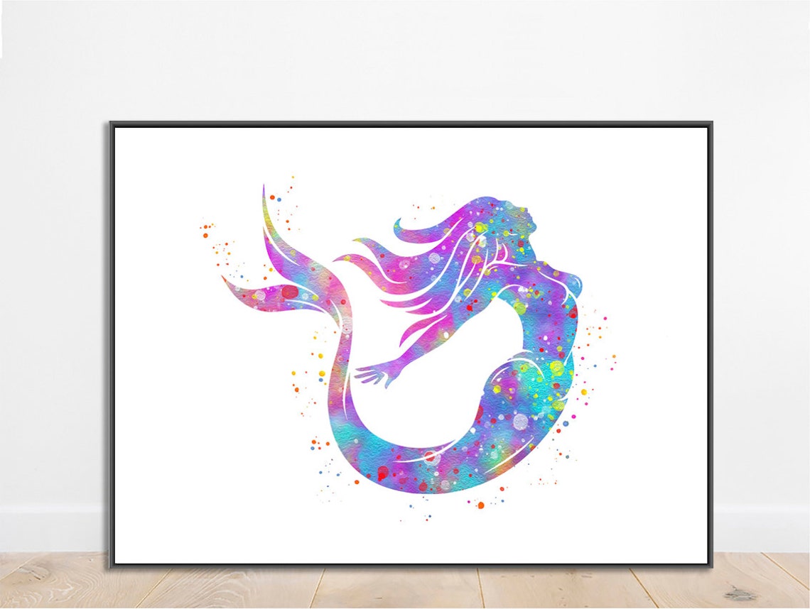 Mermaid... Mermaid Poster. Inspirational Wall Decor. Nursery Home Decor ...