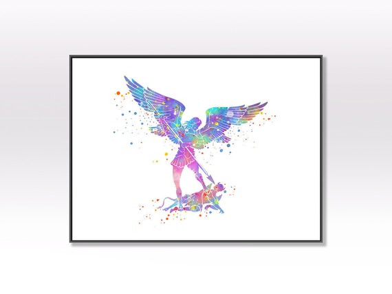 Archangel Michael... Angel Poster. Inspirational Wall Decor. | Etsy