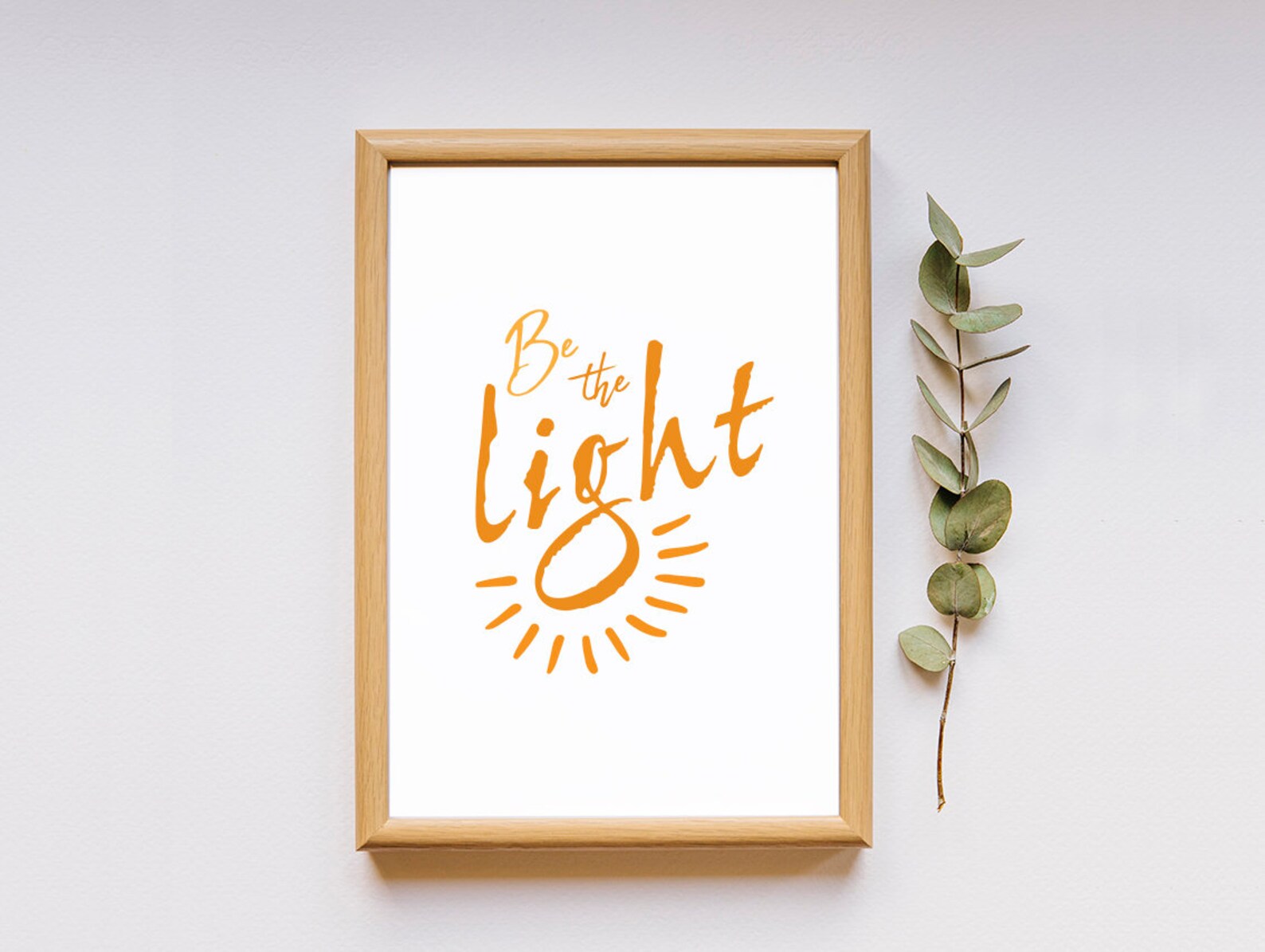 Be the Light... Motivational Quote Poster. Inspirational Wall Decor ...