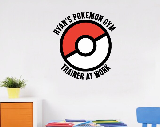 Custom Poke Trainer Kids Wall Decal - Etsy