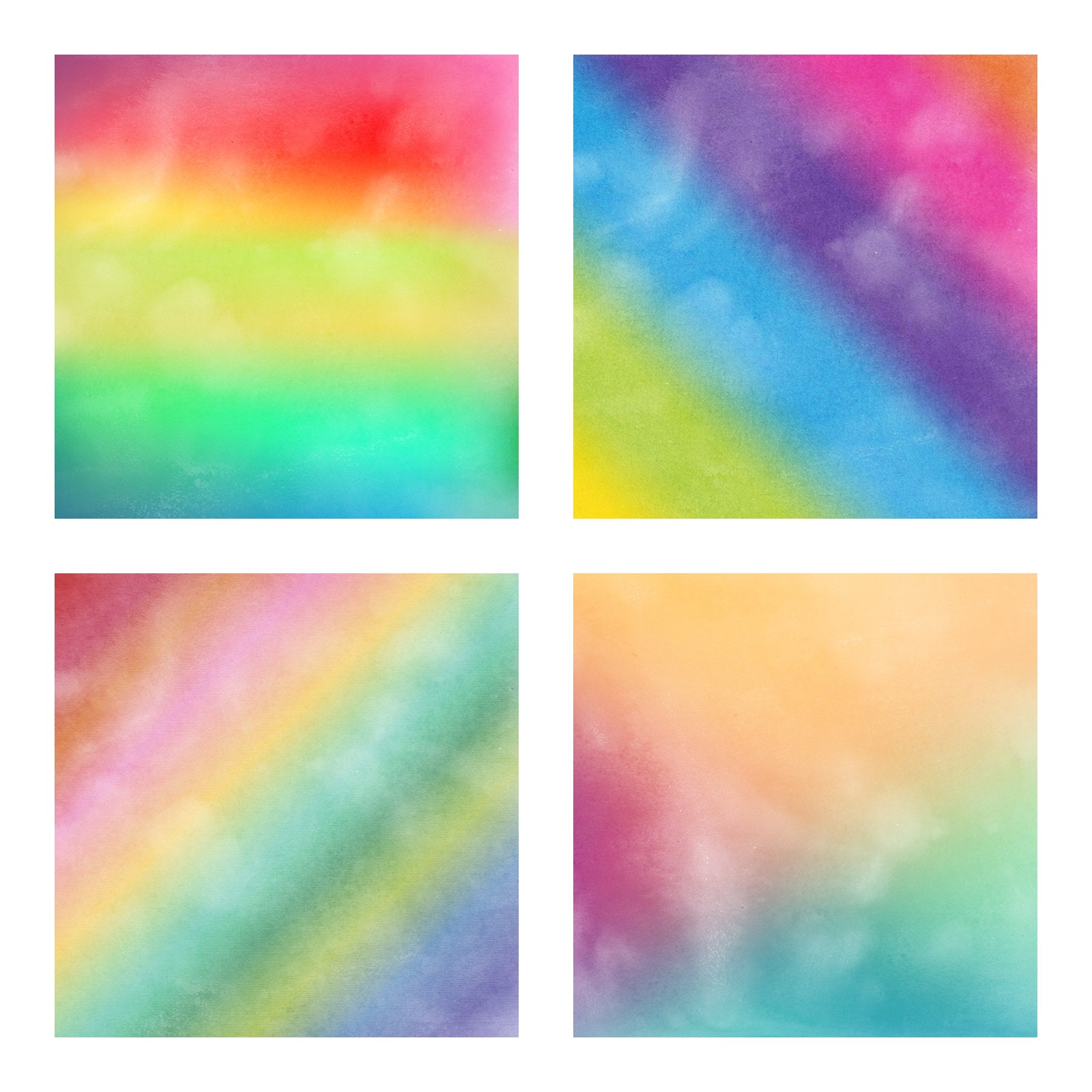 Digital Scrapbook Paper Distressed Rainbow Gradients - Etsy