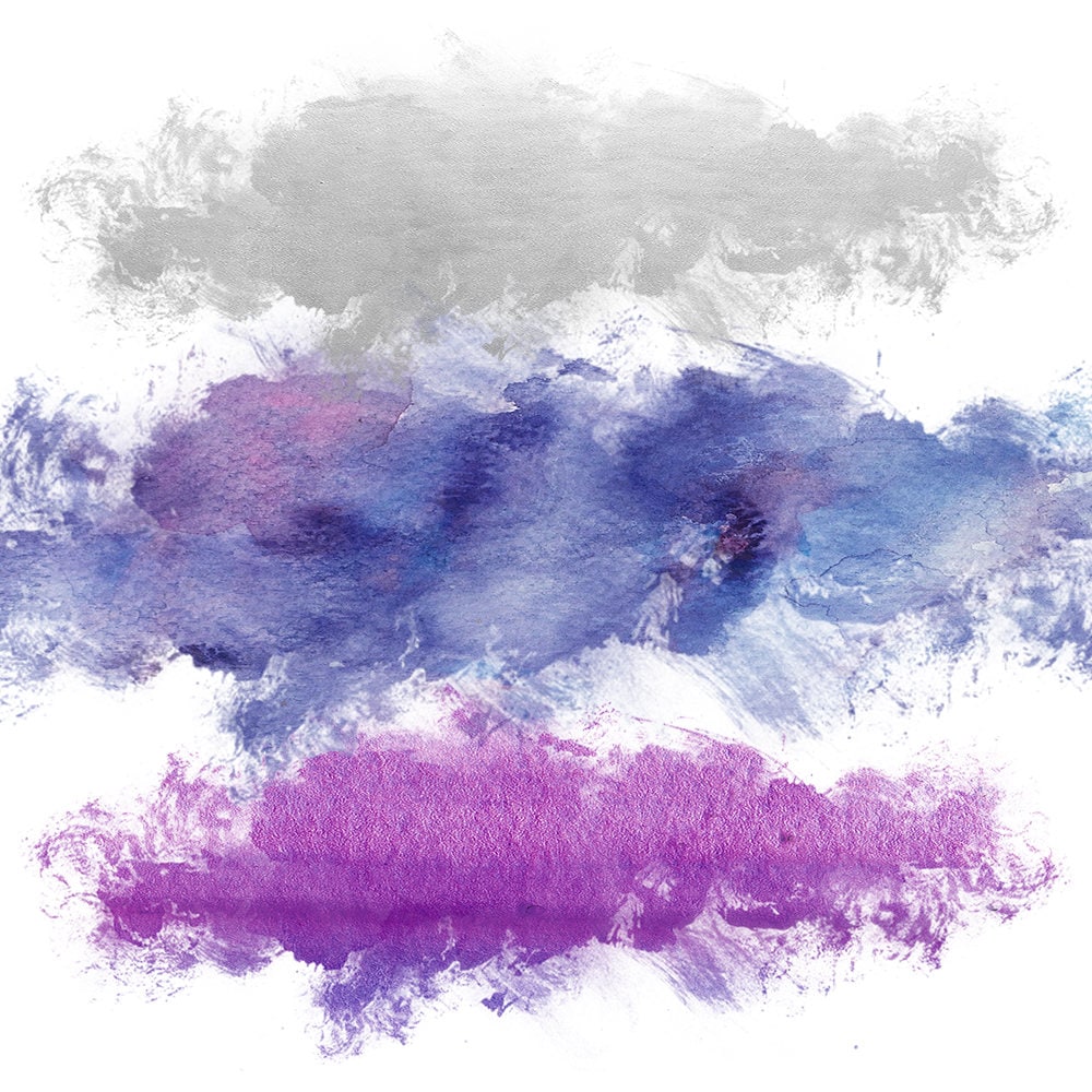 Ink Cloud Clipart Set Blue Pink and Purple Ink Stains - Etsy