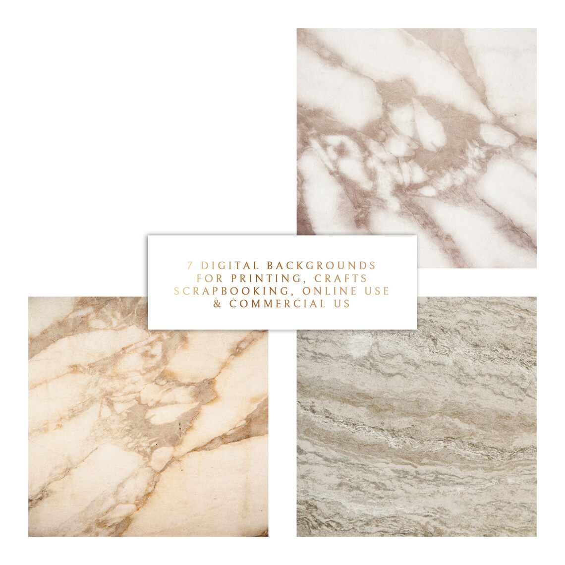 Digital Scrapbook Paper Set Marble Textures Stone - Etsy