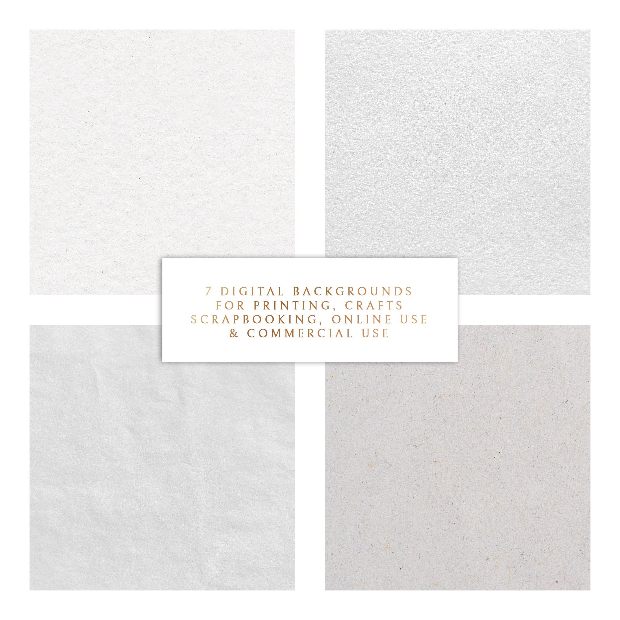 Digital Scrapbook Paper Set White Paper Textures - Etsy