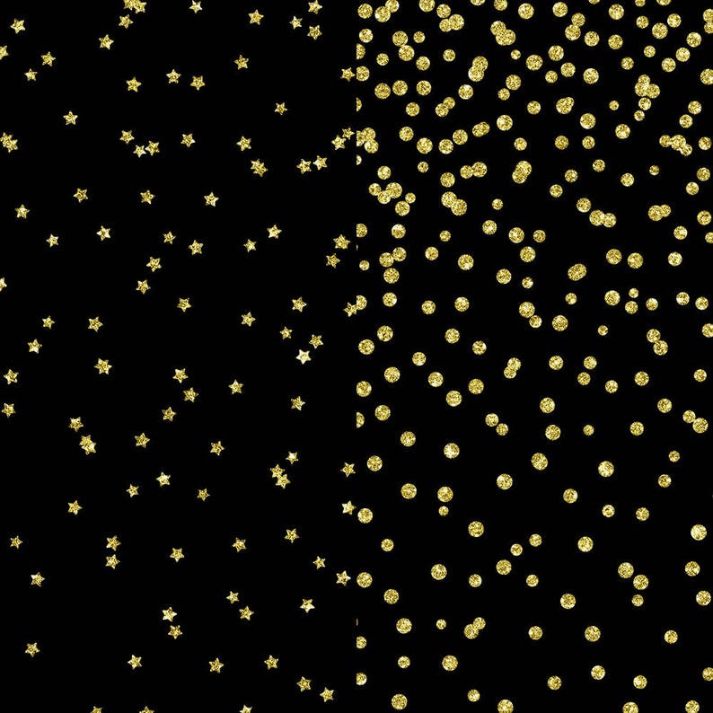 Confetti & Star Overlay Clipart: Gold, Rainbow, Pink, Purple (20 .PNG ...