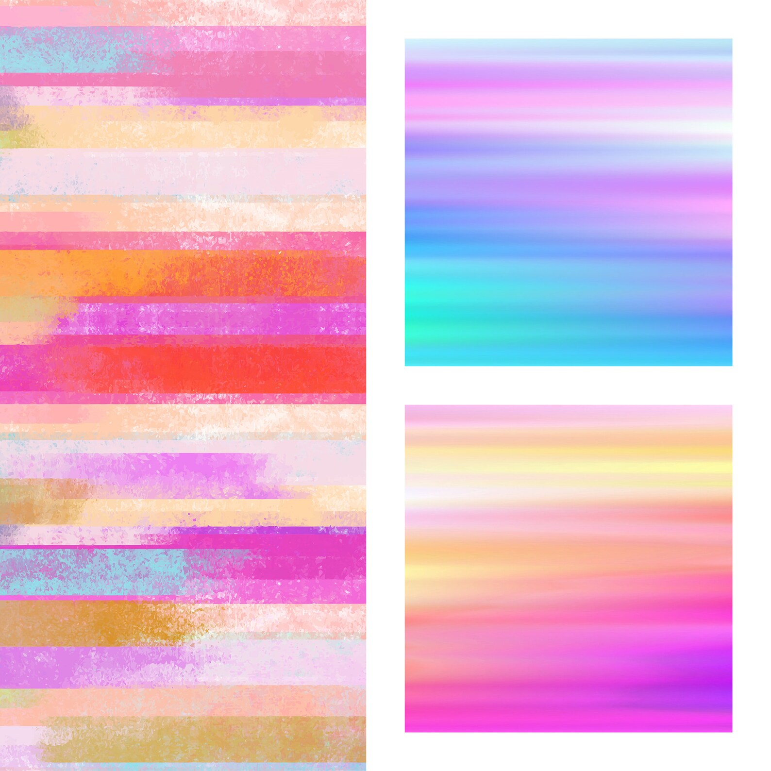 Digital Scrapbook Paper Gradient Stripes & Smears Rainbow - Etsy