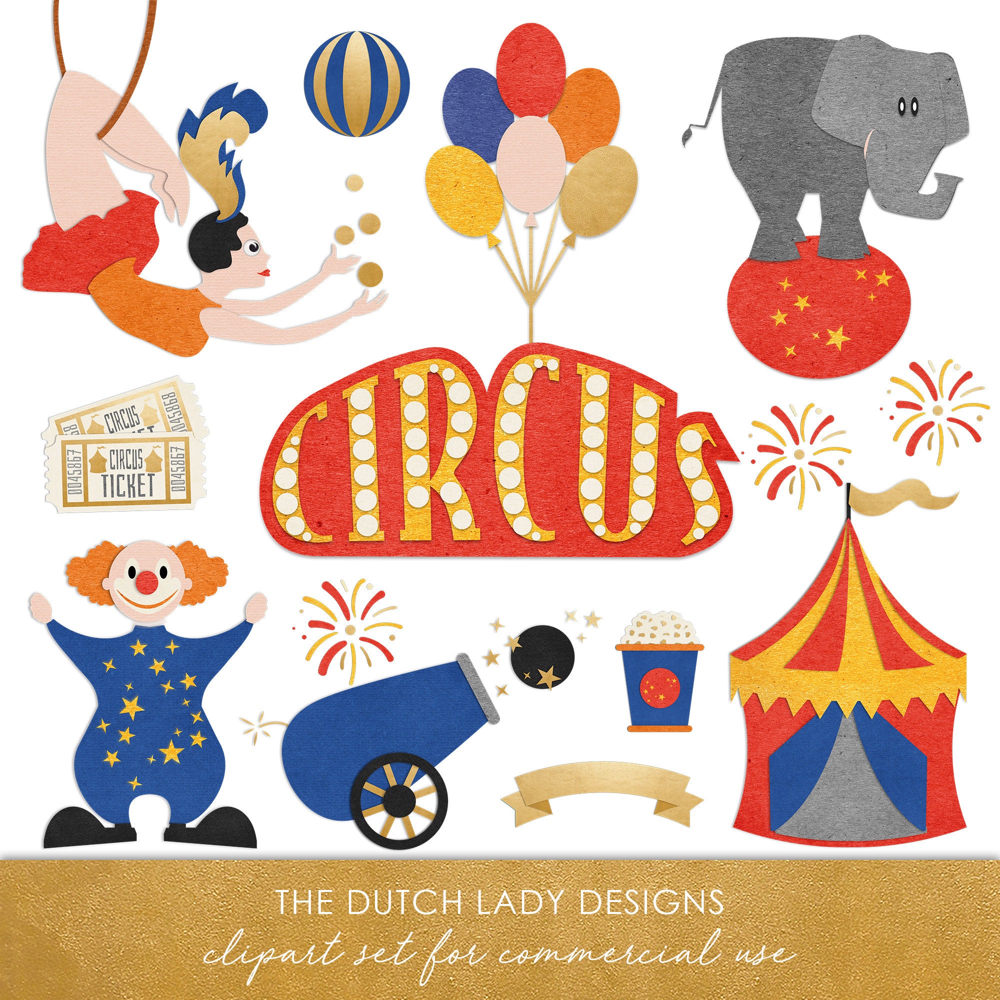 Musica Three Ring Circus Clipart