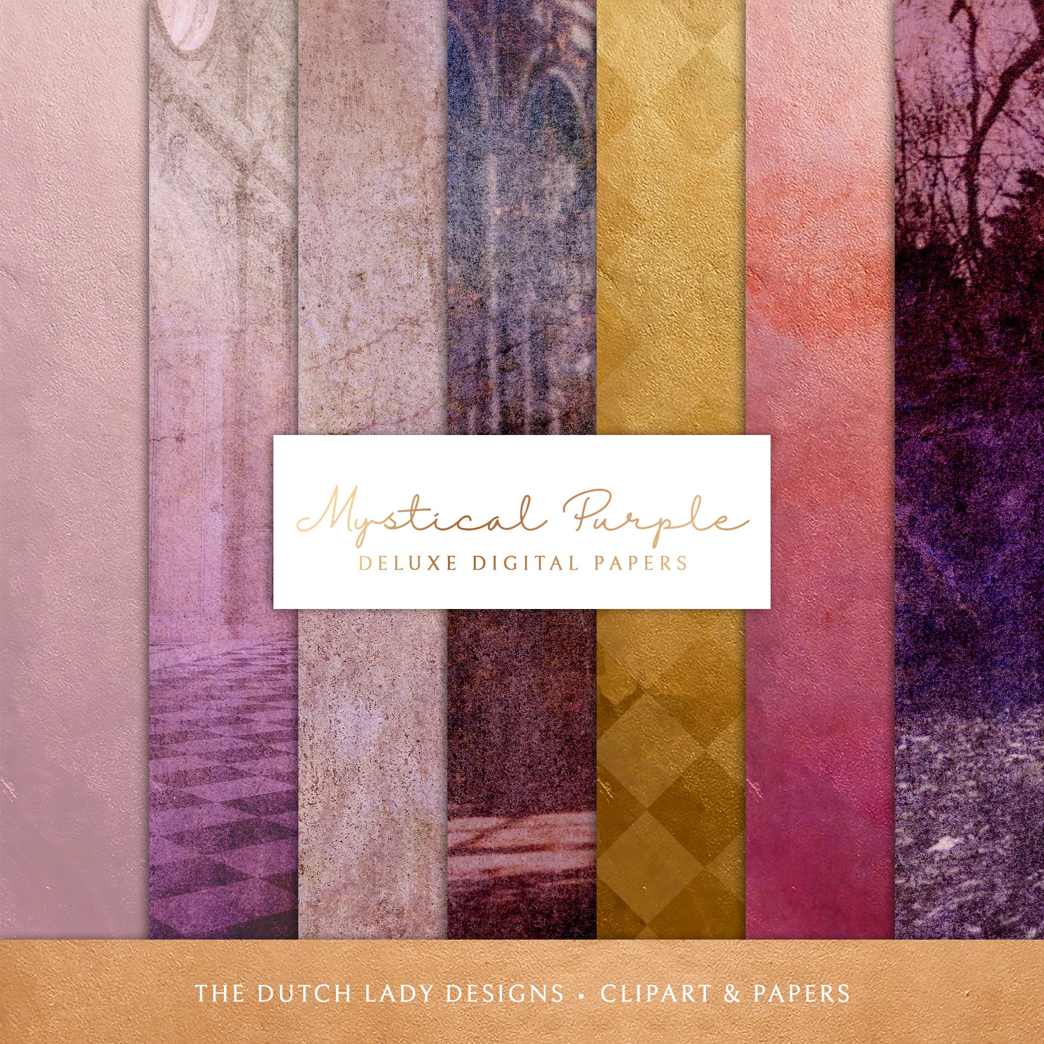 Digital Scrapbook Paper Set Printable Papers Mystical | Etsy