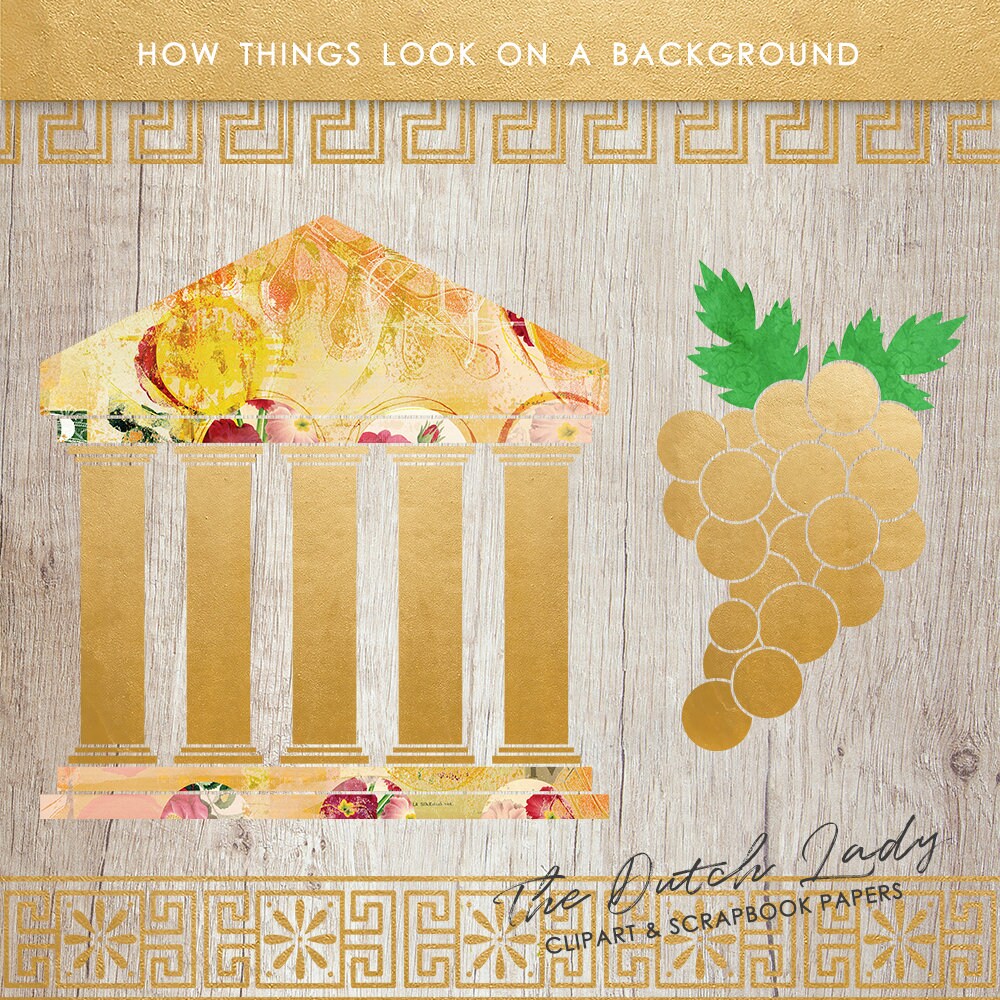 Ancient Greece Clipart Set: Greek Artifacts, Trojan Horse (digital ...