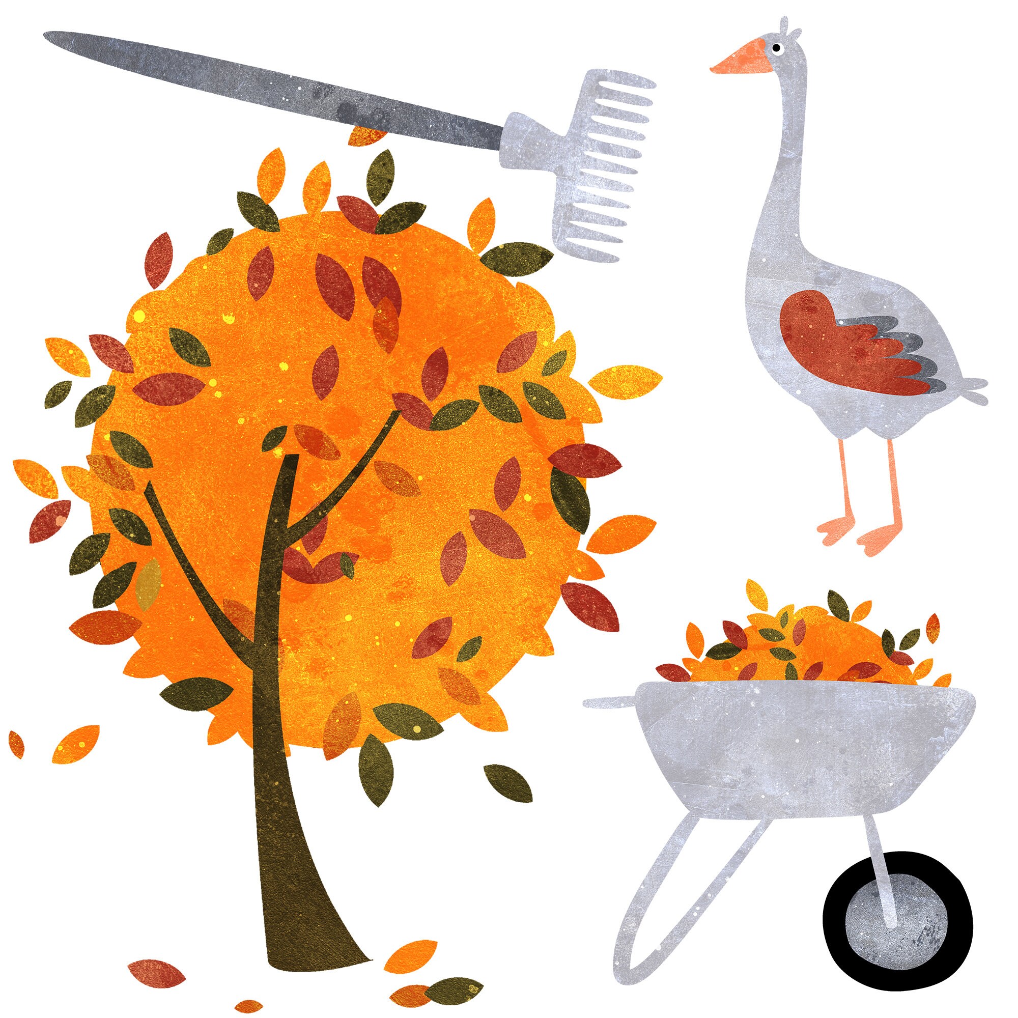 Fall Garden Clipart Set Autumn Images Tools Animals - Etsy