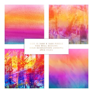 Digital Scrapbook Paper Set - Printable Backgrounds - Painted Artworks ...