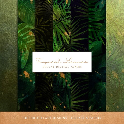 Digital Scrapbook Paper Set Printable Background Tropical - Etsy