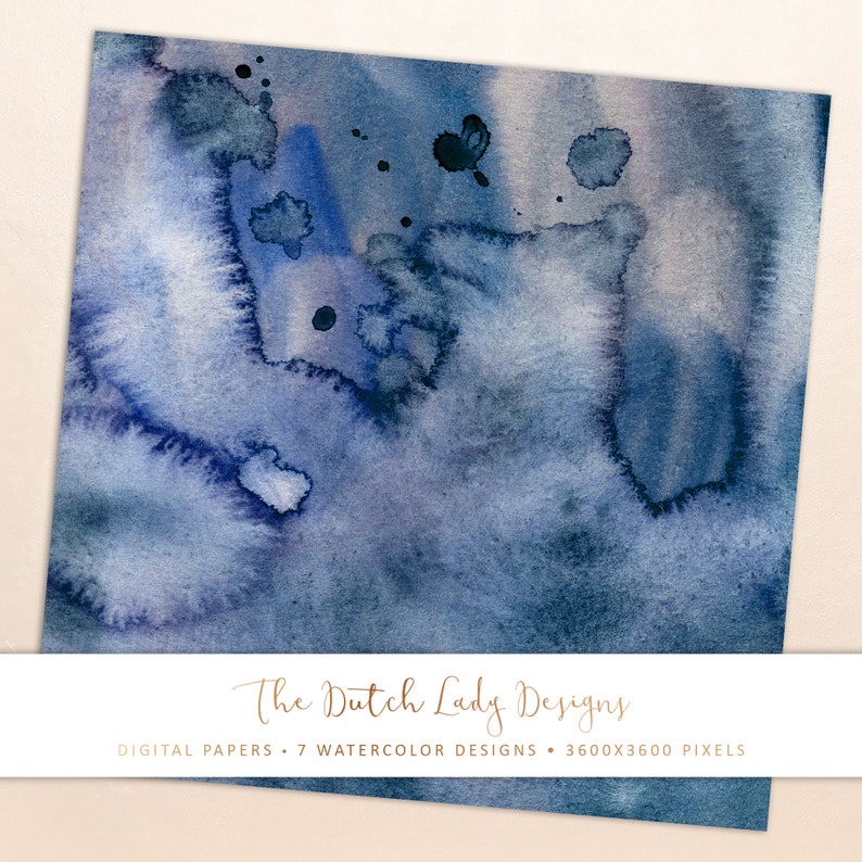 Digital Scrapbook Paper Set Watercolor Paint Splatter - Etsy