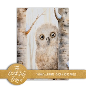 Peeping Animals Postcard and Poster Set, Nursery Wall Art Prints, Cute ...
