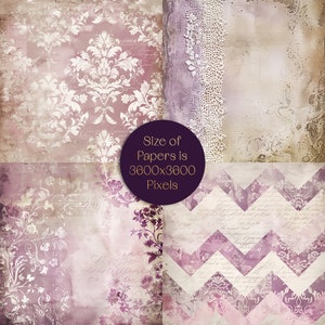 Lovely Lilac, DIGITAL Junk Journal Kit, Printable Background, Scrapbook ...