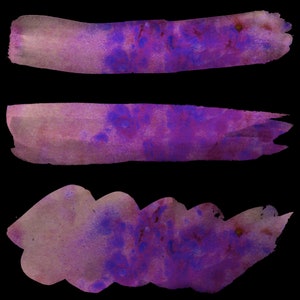 Purple Splotch Clipart Set Watercolor Brush Smears & Ink Splatter ...