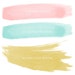 Watercolor Paint Brush Strokes Clipart - in Pink, Aqua & Oker - INSTANT ...
