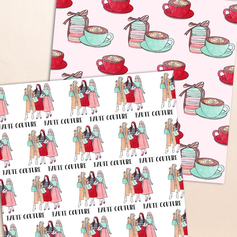 Digital Paper Set Seamless Patterns Scrapbook Designs - Etsy